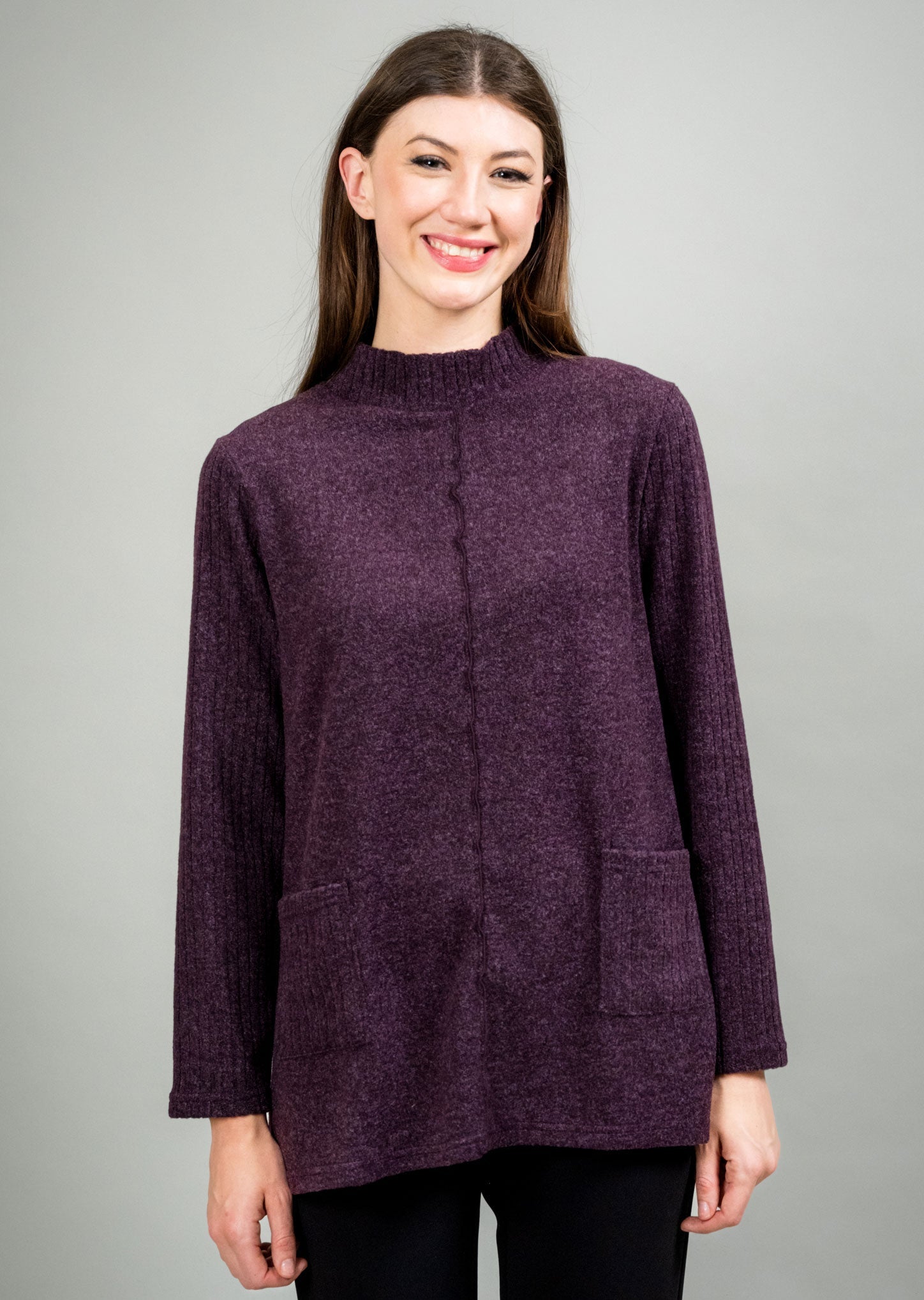 RIB DETAIL TUNIC WITH POCKETS – Lisette L Montreal - USA